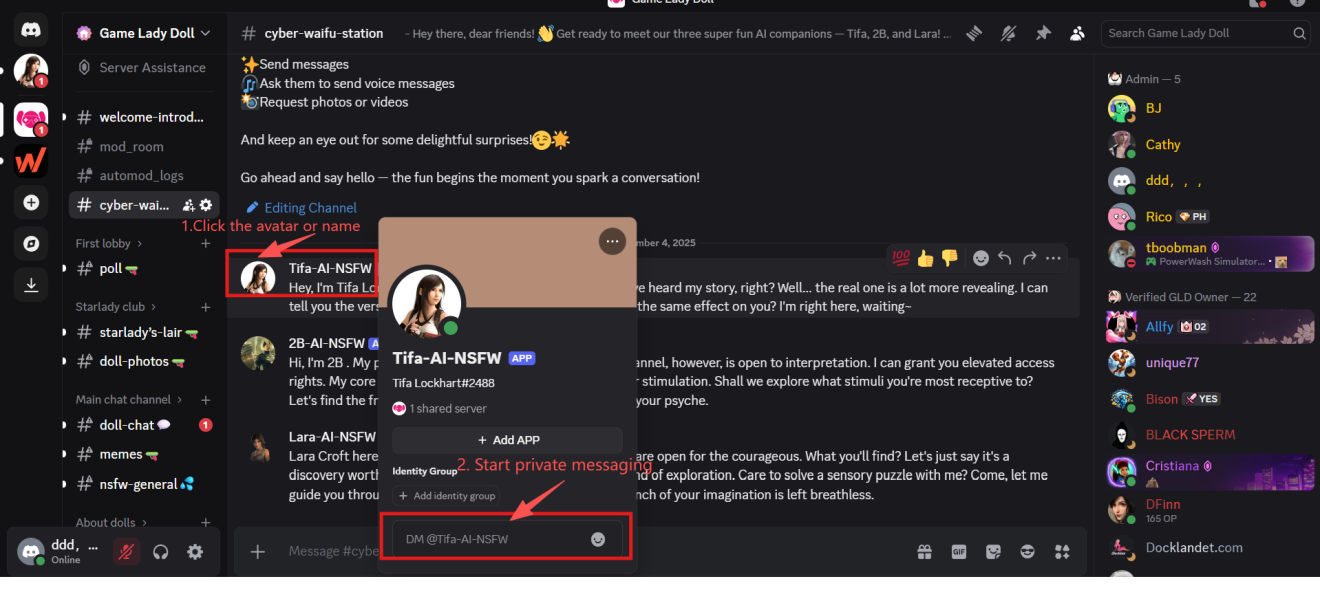 New on Discord: Talk in Real-Time with Our Character AIs - Gamelady